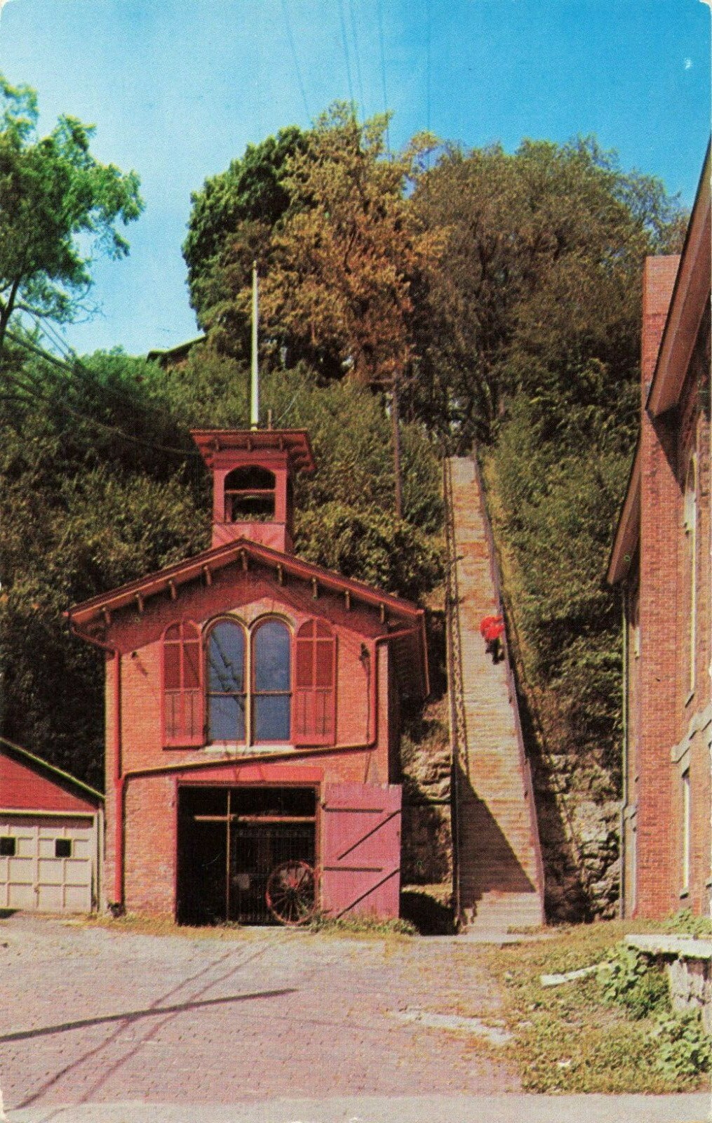Postcard Fire House and Washington Street Steps Galena Illinois | eBay