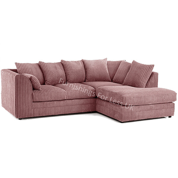 Luxor Pink Corner Sofa Suite Jumbo Cord Fabric Chair Left Right 3&2 | eBay