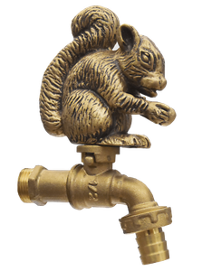 Brass Garden Faucet Tap SQUIRREL Spigots Animal Vintage Water Home ...