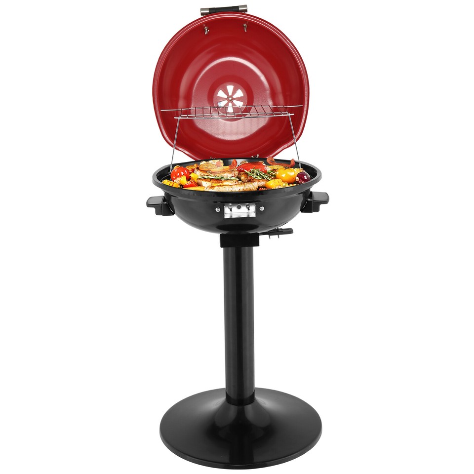 Electric BBQ Grill with Stand, Portable Double Layer Indoor/Outdoor ...