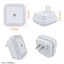 LINCO LED Plug Night Light Wall Lamp With Dusk to Smart Sensor, Pack of ...