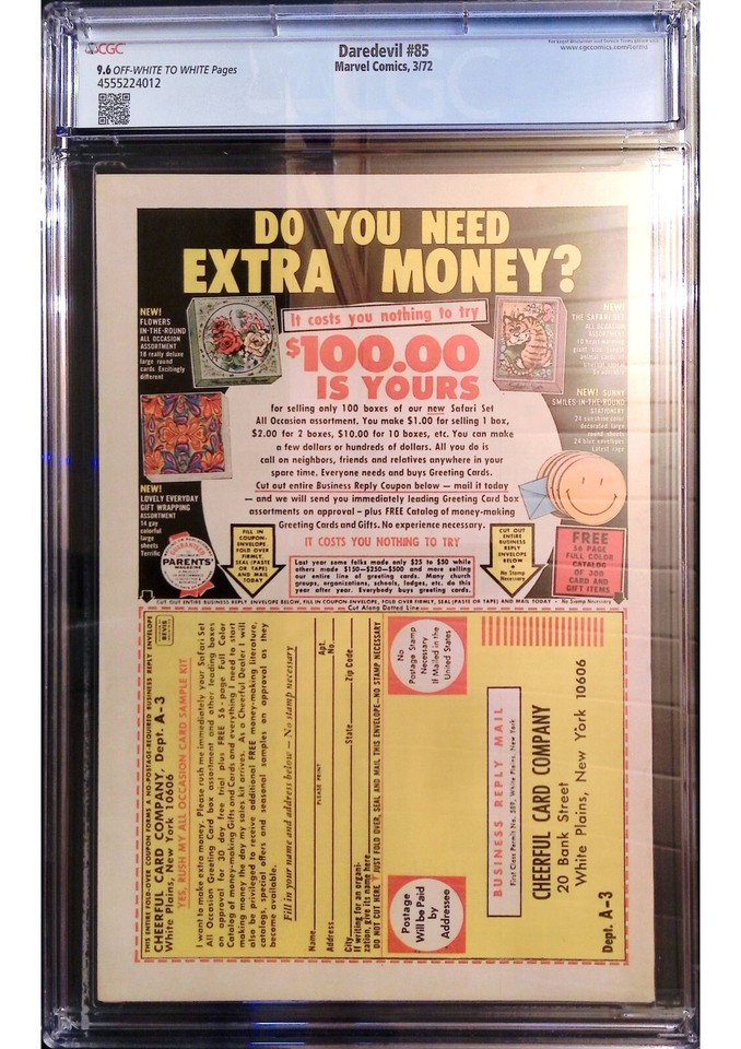 Daredevil #85 CGC 9.6 off white - white pages | eBay
