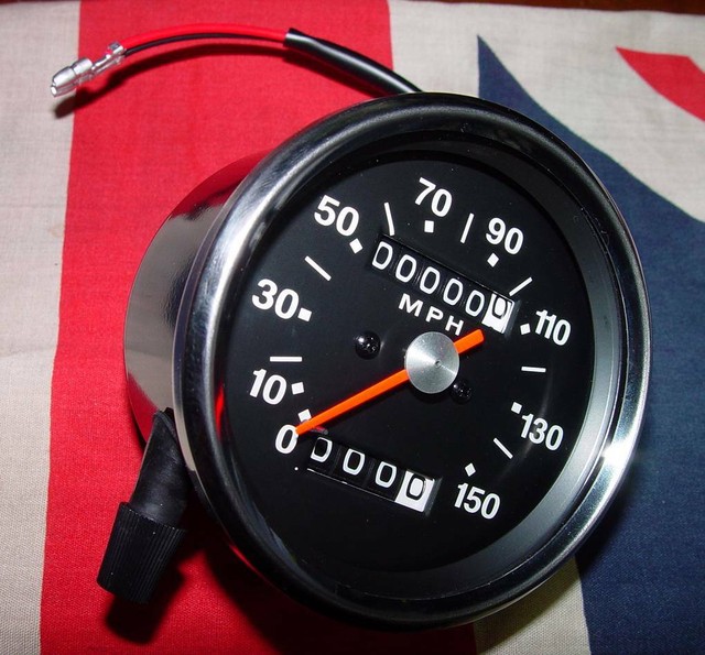 New Emgo Black Face Triumph Speedometer Clocks Smiths Replica BSA ...