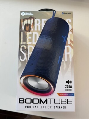 BoomTube Wireless LED Light Speaker BLACK NEW IN BOX AS SHOWN NEVER ...