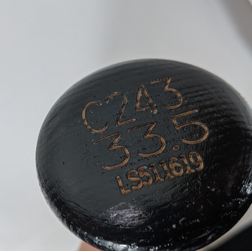 Game Used MLB Bat Ash c243 Prime Louisville Slugger Cracked 33.5 511619 ...