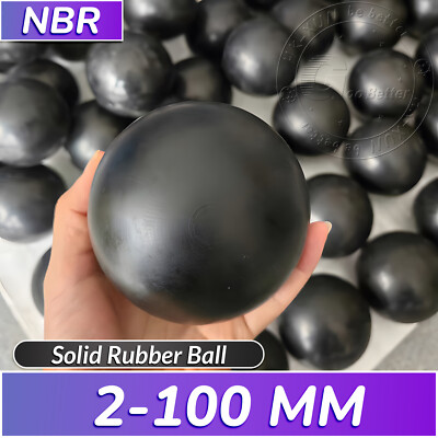 Black Round Solid Rubber Ball Bouncy Balls Training Ball Diameter 2mm ...