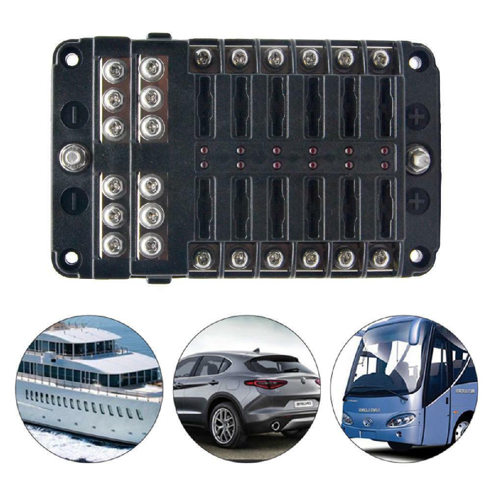 12 Way Blade Fuse Box Block Holder LED Indicator 12V 32V Circuit Car ...