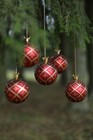 A135# Luxury Glass Ball Red Bauble With Porcelain Crown Cap Christmas ...