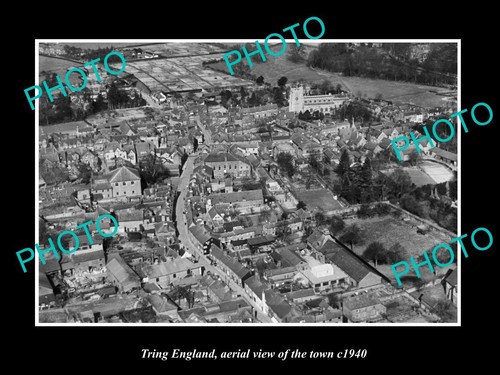 OLD 8x6 HISTORIC PHOTO OF TRING ENGLAND AERIAL VIEW OF THE TOWN c1940 1 ...