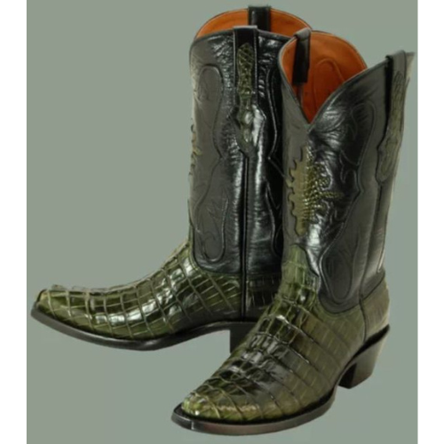 Cowboy Men's Moscow Rust Western Performance Mustard Green Boots Square ...