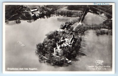 RPPC Aerial View Gripsholms slott SWEDEN Postcard | eBay