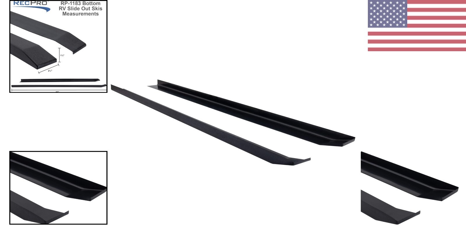 RV Slide Out Skis - Prevents Scratches & Scrapes on RV Flooring - Set ...