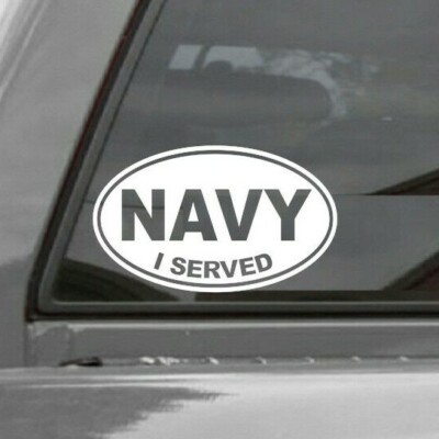 I Served Sticker Vinyl Decal Veteran War EURO OVAL Window Decal NAVY | eBay