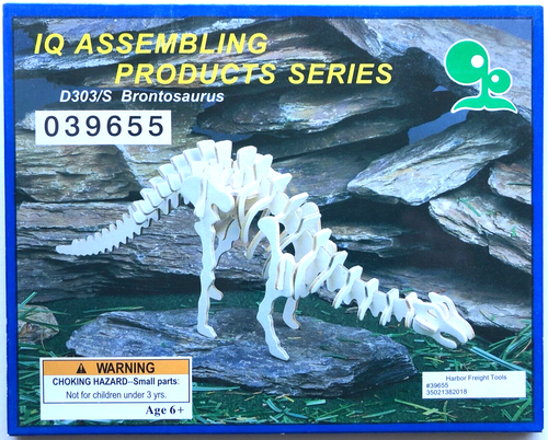 Brontosaurus Dinosaur 3D Balsa Wood Model Puzzle Kit : New with Fast ...