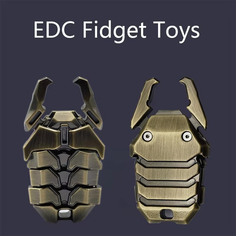 Retro Scarab EDC Fidget Toy Creative Zinc Alloy Magnetic Push Fidget ...