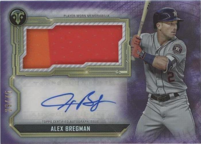 2020 Topps Triple Threads - Autograph Single Jumbo Relics Alex Bregman ...