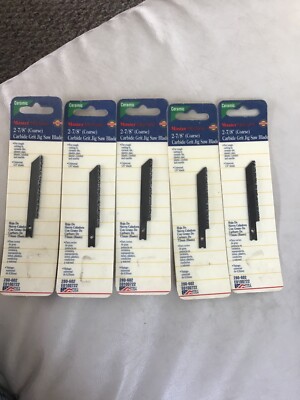 Lot Of 5. Master Mechanic 2-7/8" Ceramic Jig Saw Blades. Carbide Coarse ...