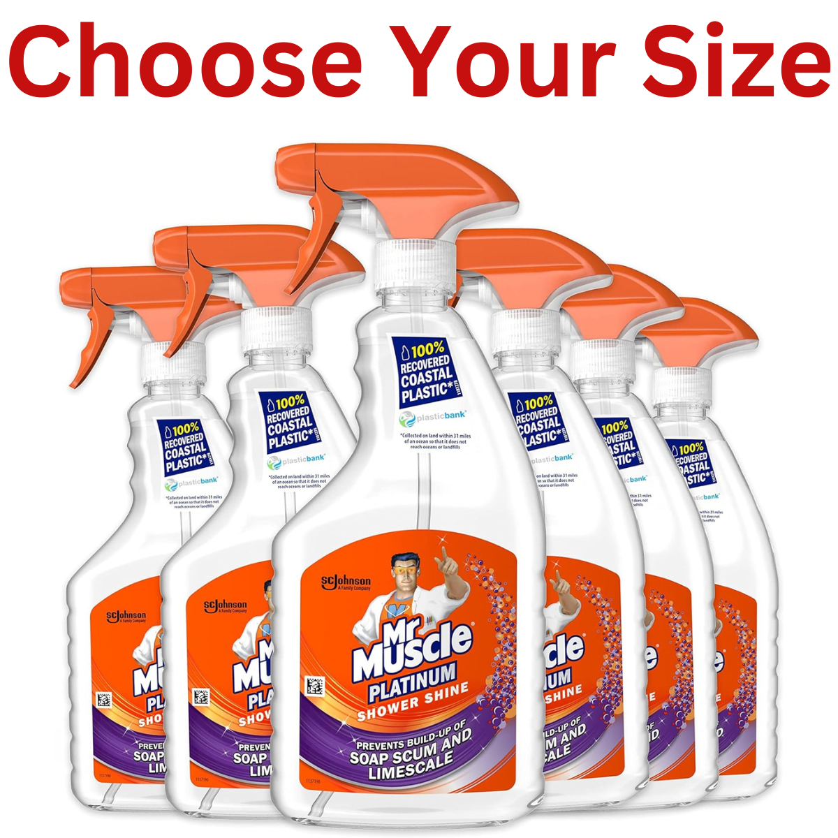 Mr Muscle Platinum Shower Shine Limescale Spray Shower, Door, Bathroom ...