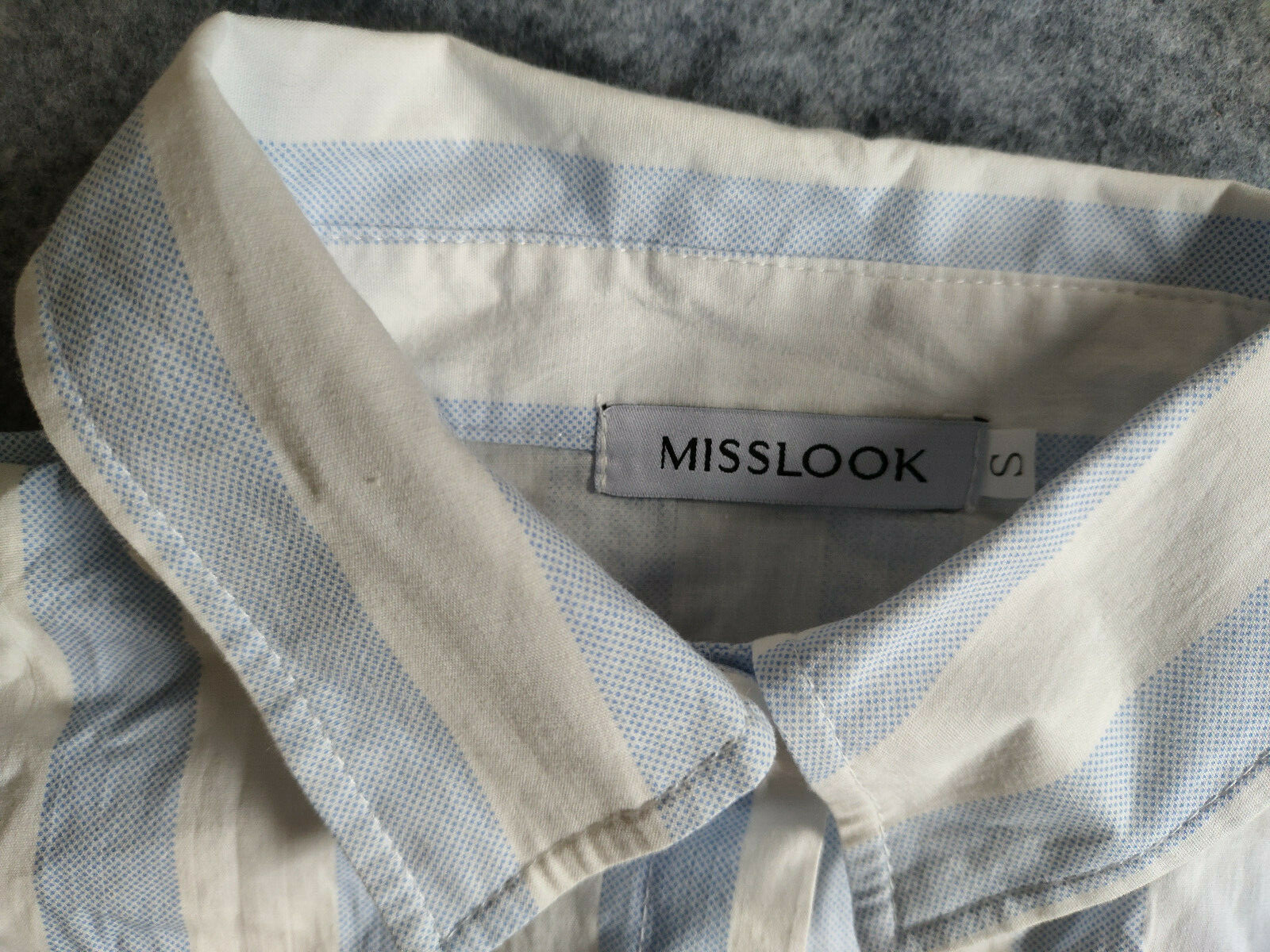 Women's Mislook Blue Striped Button Up Shirt Size Small | eBay