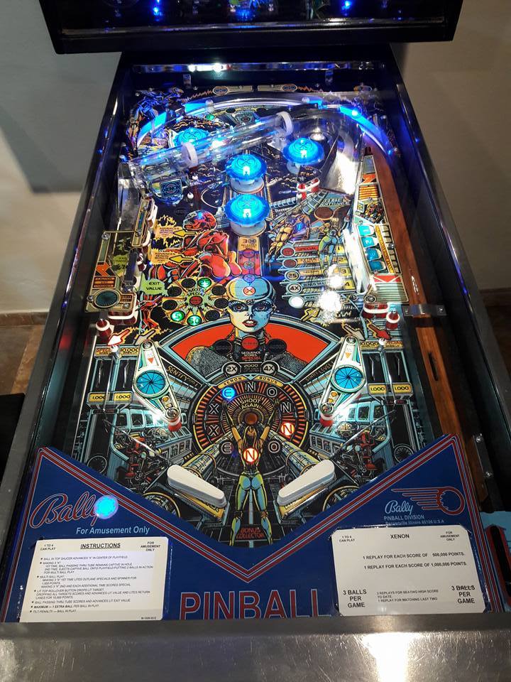 XENON Pinball Machine Playfield Overlay UV PRINTED - Clear Inserts - | eBay
