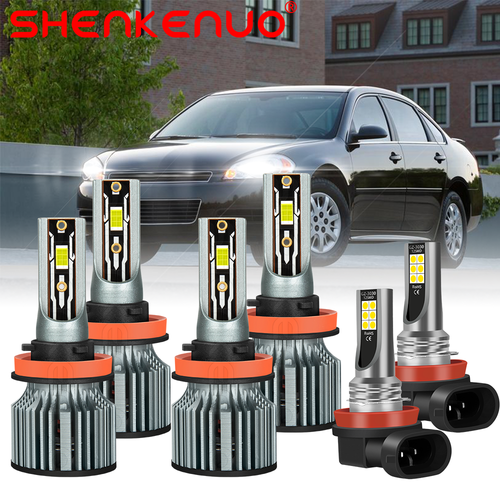 For Chevy Impala 2006-2013 6xH11 LED Headlight Bulbs High/Low Beam+Fog ...