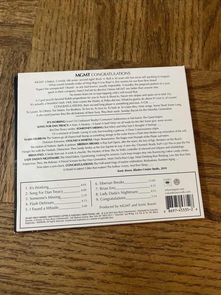 Mgmt Congratulations CD 886974533528 | eBay UK