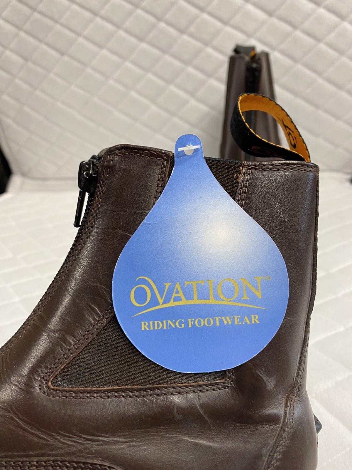 Ovation Ladies Finalist Brown Zip Paddock Boots Size 6.5 - DISCONTINUED ...