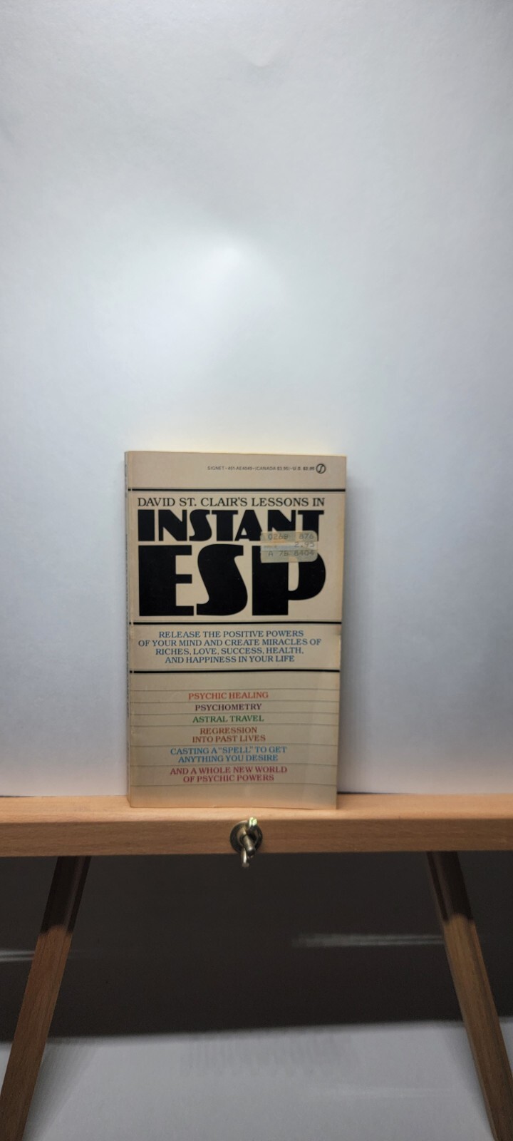 David St Clair's Lessons in Instant ESP Abilities 1979 Signet Paperback ...