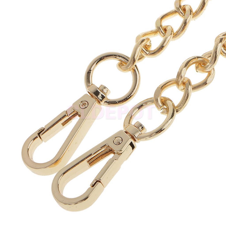 Metal + PU Leather Bag Chain Replacement Strap for Womens Handbag ...