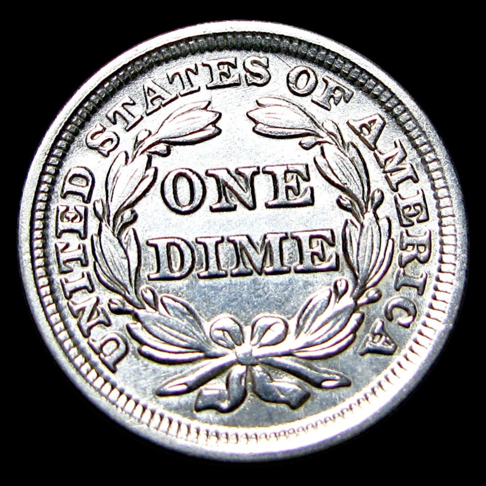 1850 Seated Liberty Dime Silver ---- Stunning Details Coin ---- #584D ...