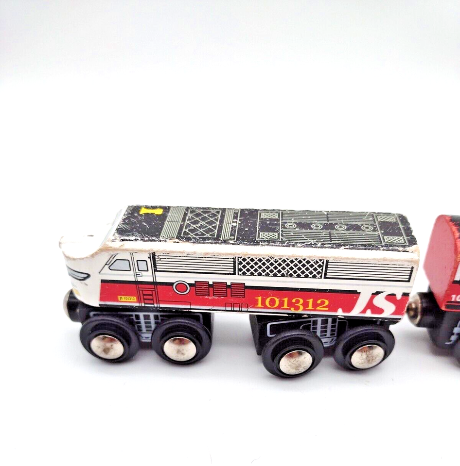 Wooden Magnetic Diesel Train Engine Toy & Passenger Car JS 101312 ...