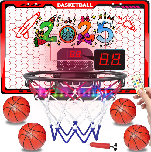 Basketball Hoop Indoor for Kids，Mini Basketball Hoop with Colorful ...