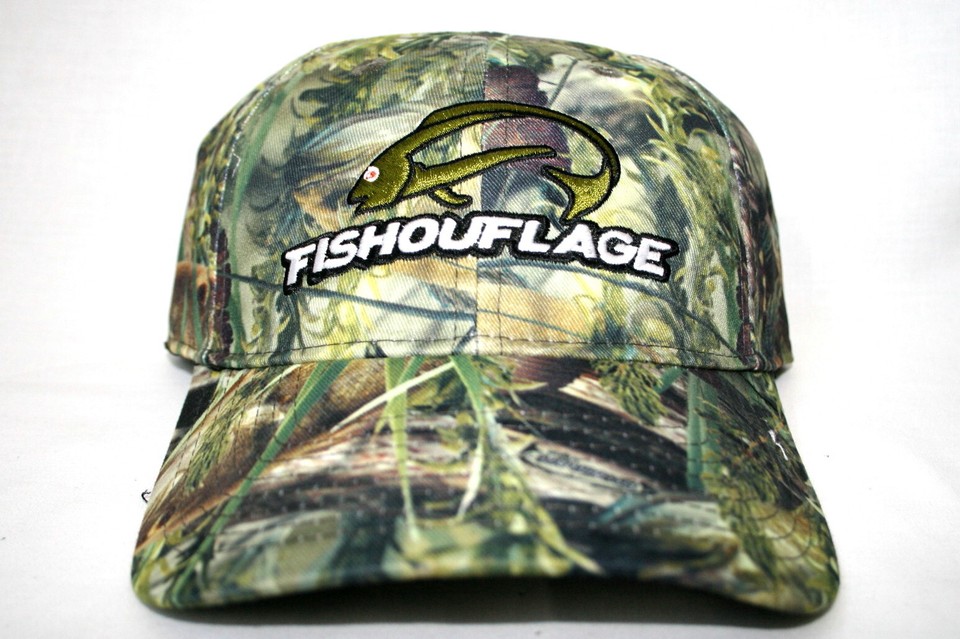 Fishouflage Camo Hat Cap, Bass or Crappie Fishing Moisture Wicking | eBay