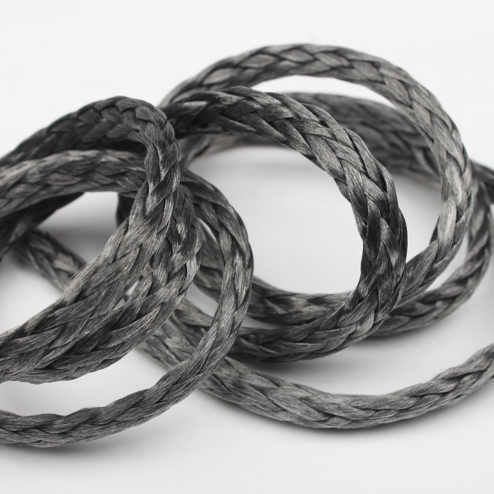 1/4"x50' 10000LBS Synthetic Winch Rope Line Recovery Cable 4WD ATV Dark ...