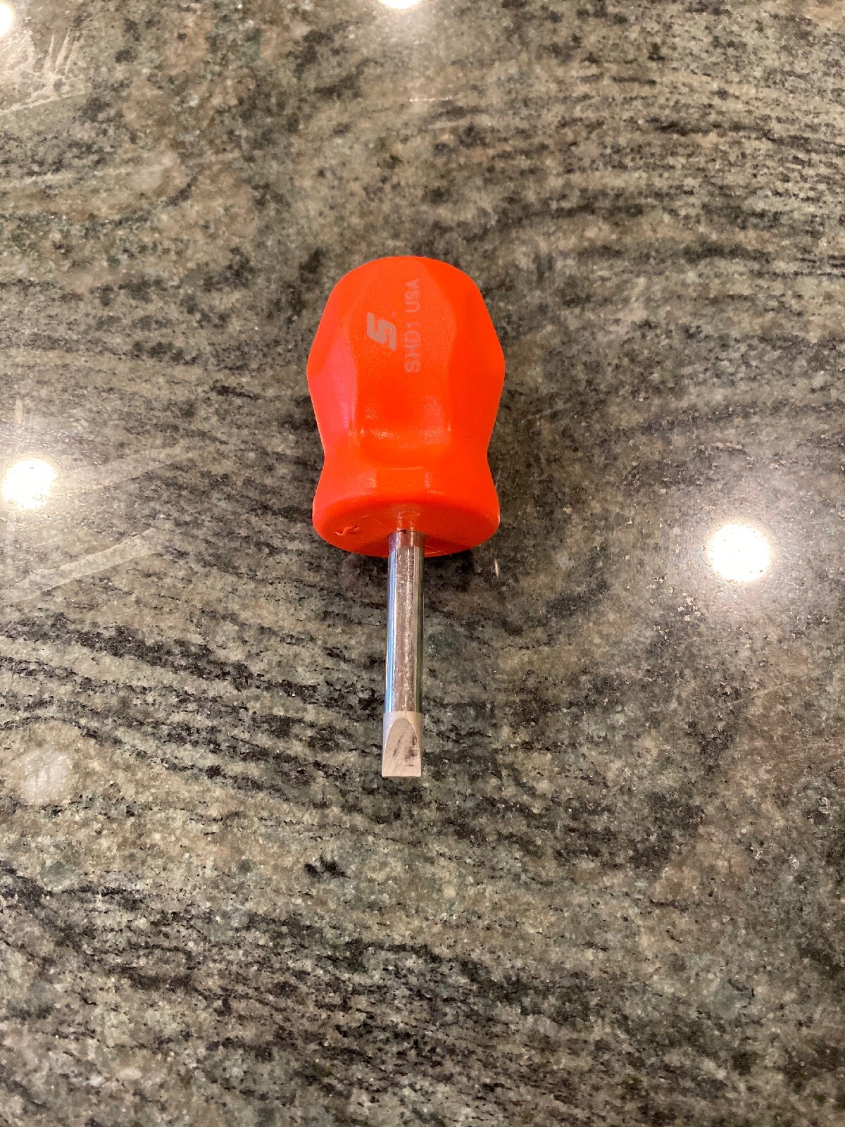 Snap on shd1 stubby hard handle flat screwdriver orange | eBay