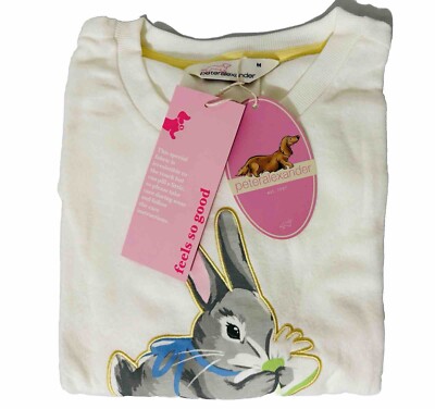 PETER ALEXANDER Easter Bunny Fleece Sweater TOP Size M | eBay