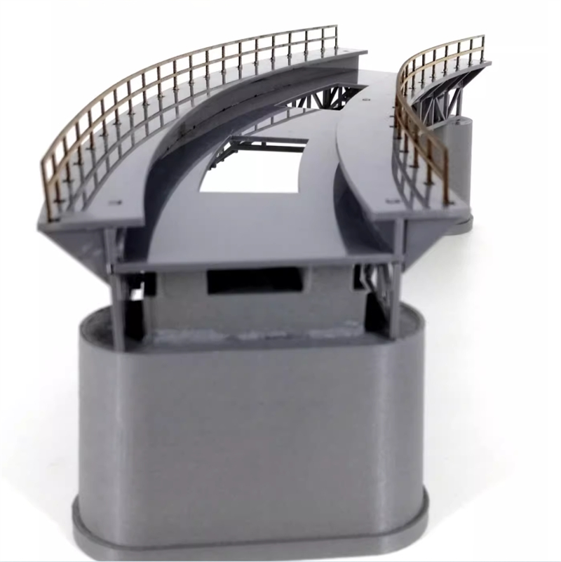 1:87 Scale Train Railway Q4 R1/R2/R3 Curved Railway Bridge Model Scene ...