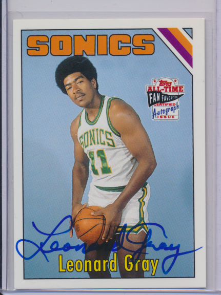 LEONARD GRAY 2005 TOPPS ALL TIME FAN FAVORITES AUTO AUTOGRAPH | eBay