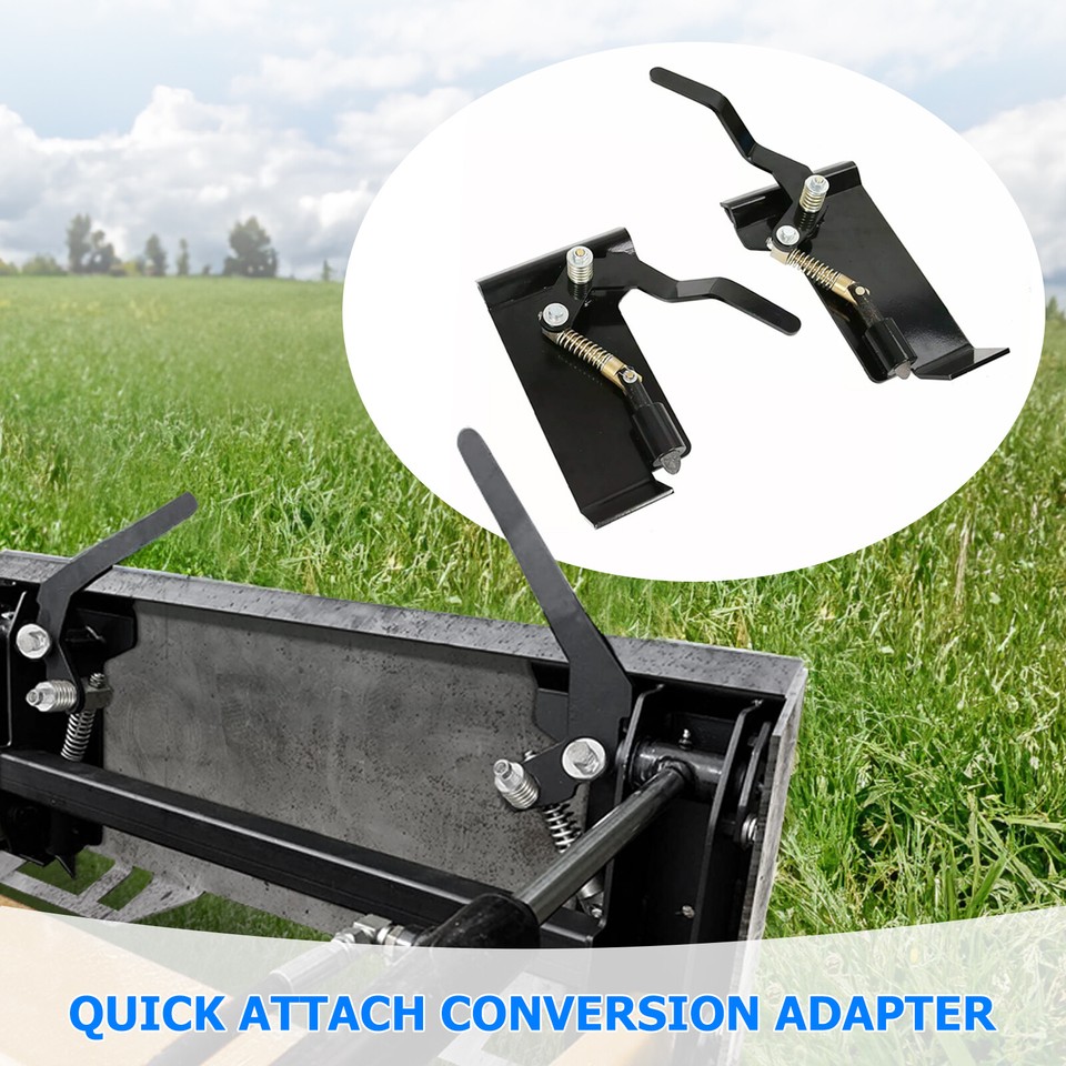 2X Weld On Skid Steer Quick Attach Conversion Adapter Quick Tach Latch ...