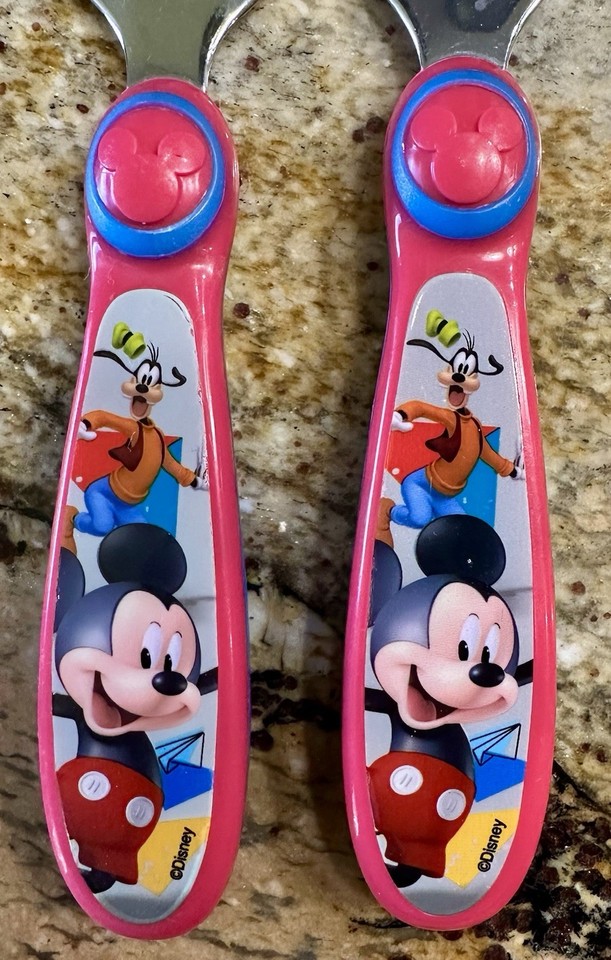 Vintage Disney Mickey Mouse & Goofy Fork & Spoon Set | eBay