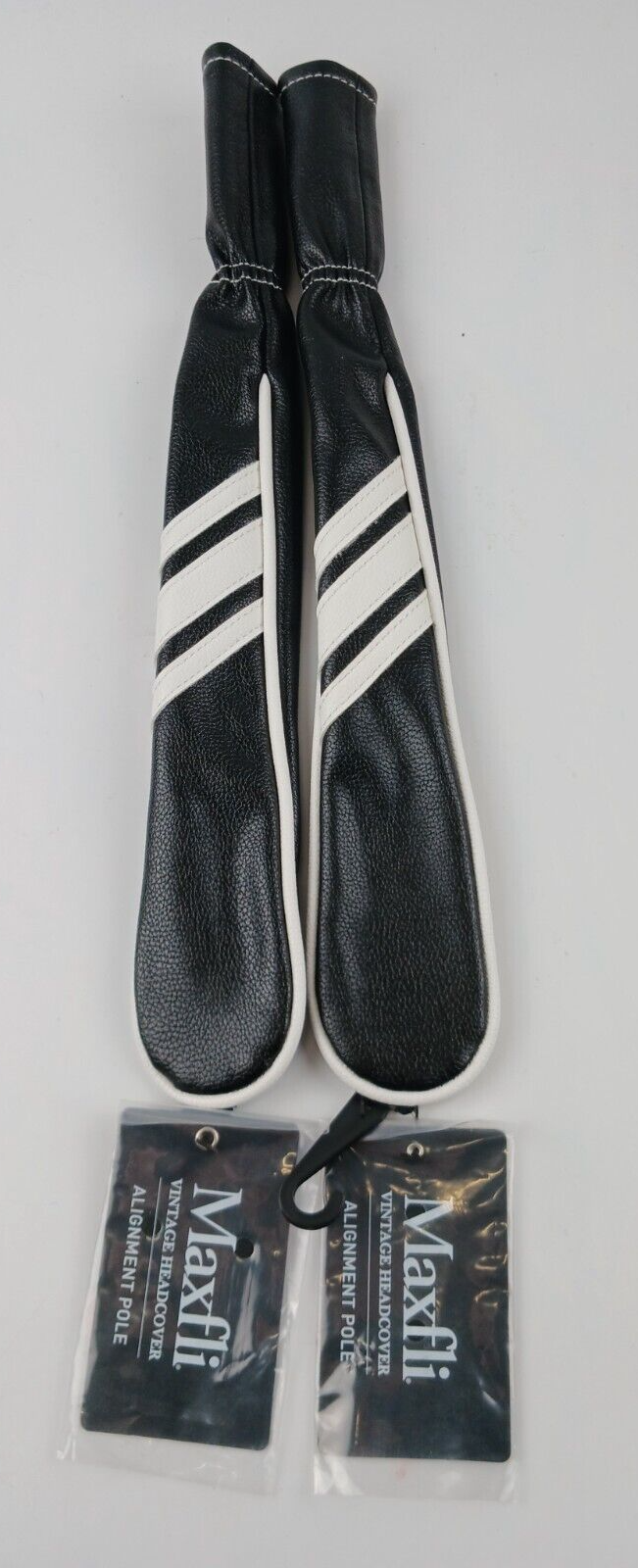 2 PACK MAXFLI VINTAGE HEADCOVER ALIGNMENT POLE BLACK & WHITE | eBay