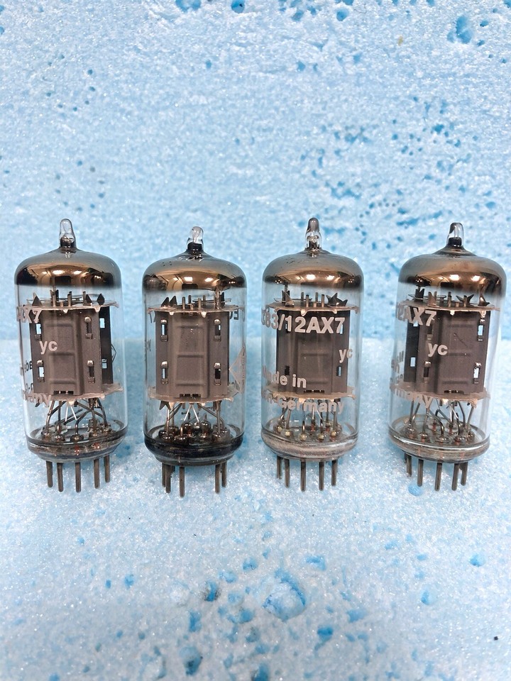 Telefunken 12ax7 ecc83 Tested Nos, Ribbed Plates Diamond Logo Matched ...