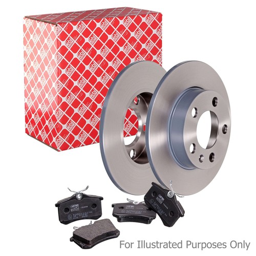 Fits Audi 80 B4 1.6 Genuine OE Quality Febi Rear Solid Brake Disc & Pad ...