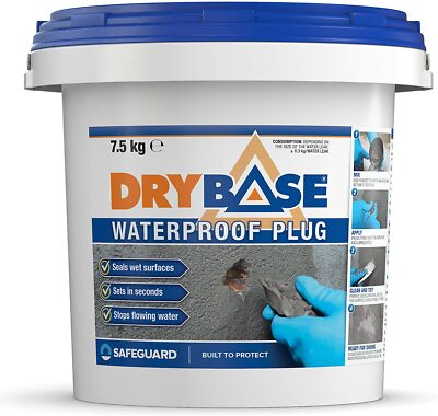 Drybase Waterproof Plug (7.5kg Grey) - Stop Water Leaks in 30 Seconds ...