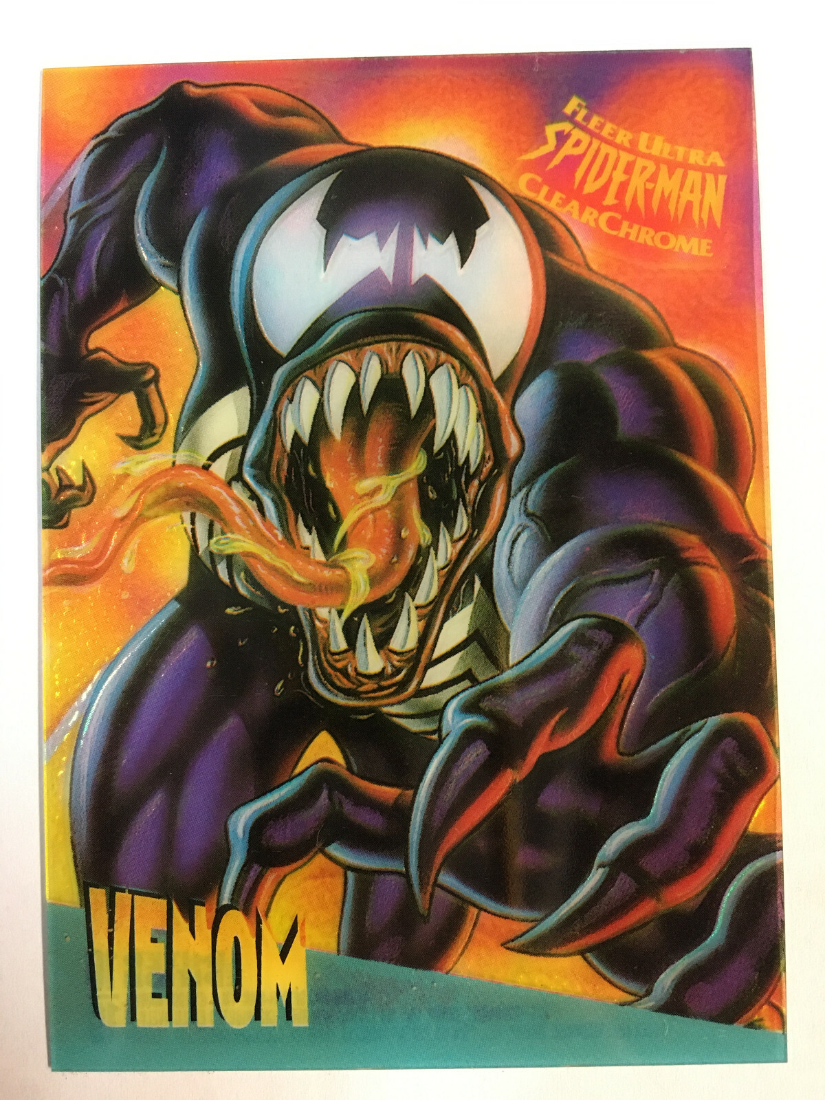 MARVEL FLEER ULTRA CLEAR CHROME VENOM TRADING CARD 10 OF 10 | eBay