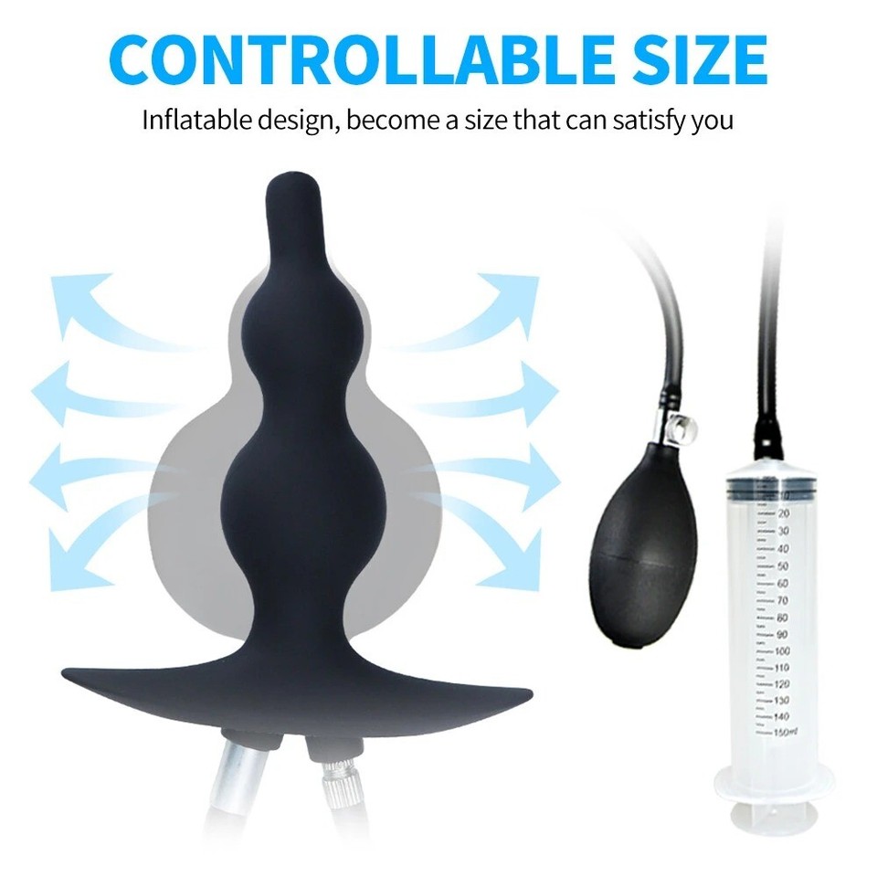 Inflatable Colon Cleanser Shower Enema Douche Nozzle Silicone Anal ...