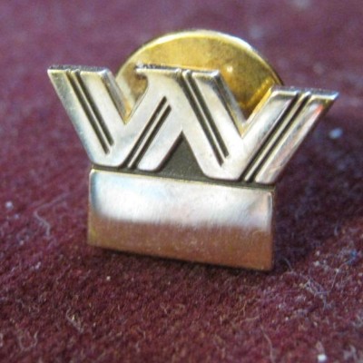 Corporate Logo Striped Ribbon "VV" W? 14K EMB. TerryBerry TIE TACK ...