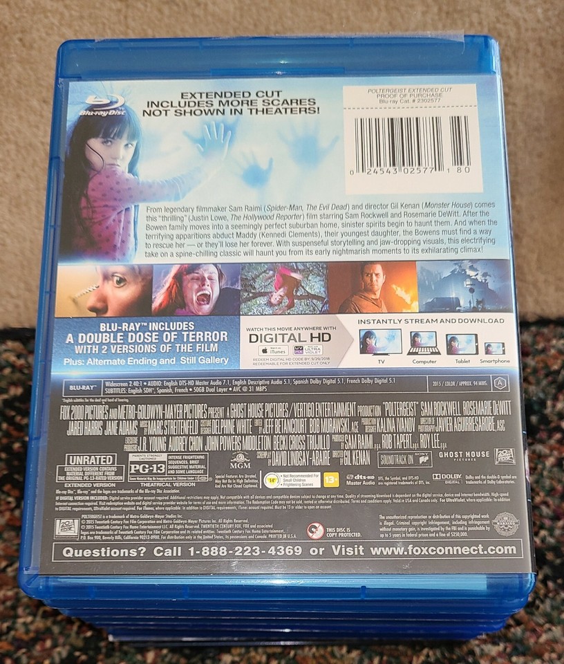 POLTERGEIST - BLU RAY - THEATRICAL & EXTENDED CUT - *No Code | eBay