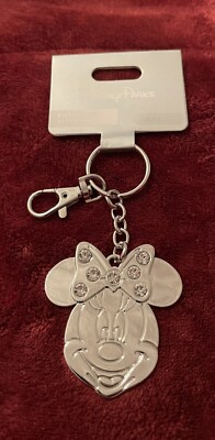 DISNEY PARKS MINNIE MOUSE APRIL BIRTHSTONE METAL KEYCHAIN NEW | eBay
