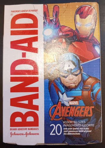 Band-Aid Kid's Adhesive Bandages Marvel Avengers Assorted Sizes 20 Ct ...